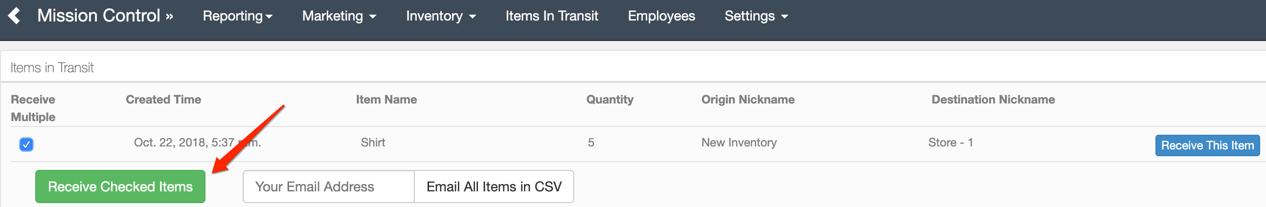 How do I manage Items in Transit? – Abreeze