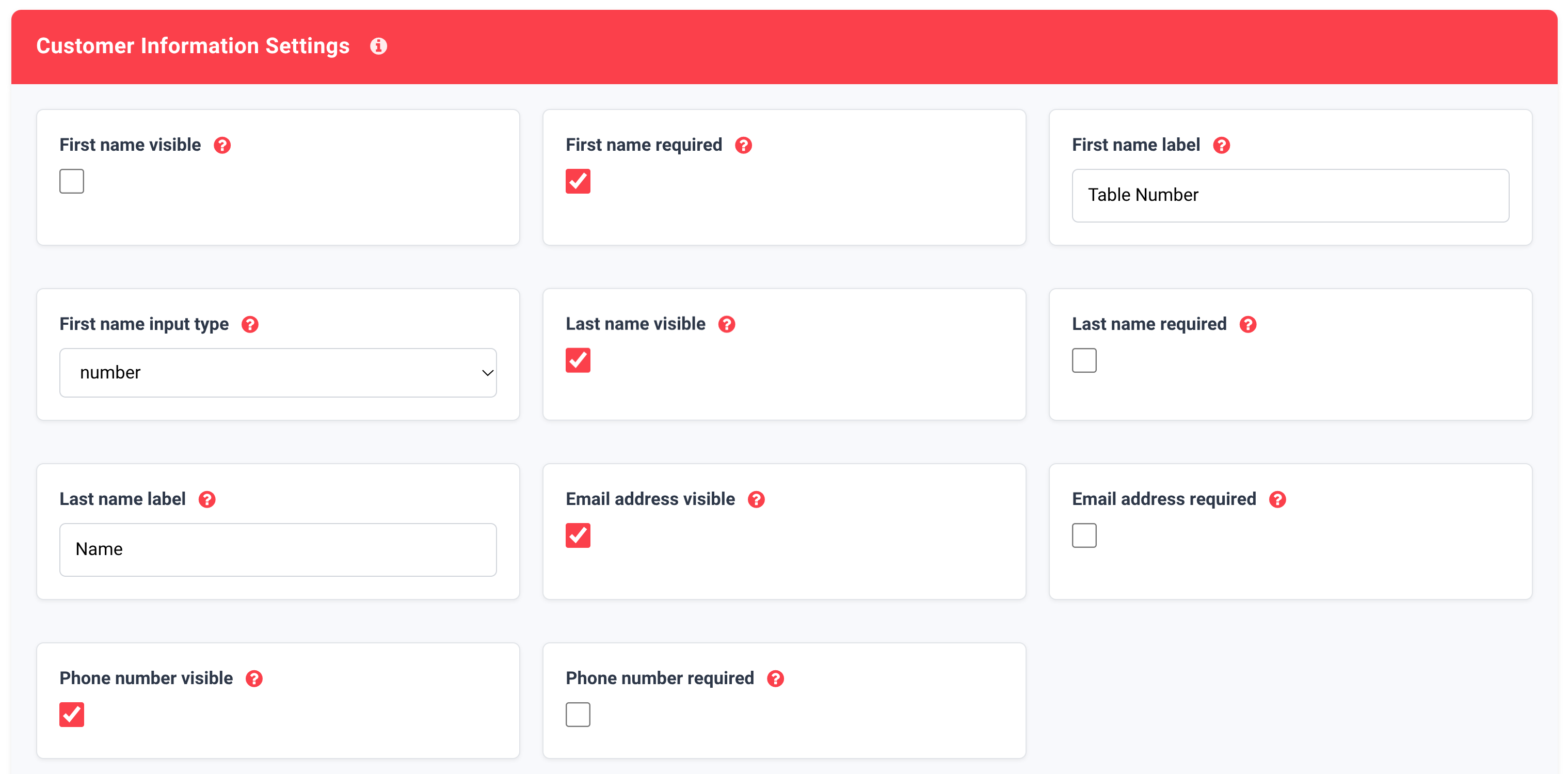 What customer information settings are available? – Abreeze